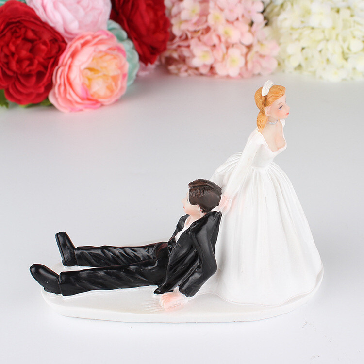 Wedding Cake Toppers Sitting Down Girl Sitting Cake Topper/ Set