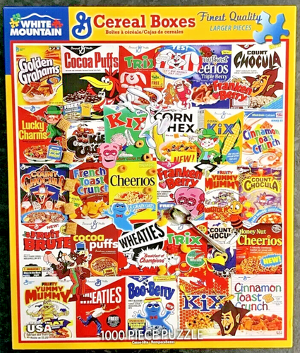White Mountain 1000 piece Puzzle General Mills Cereal Boxes | eBay