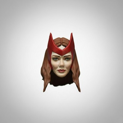1/12 Custom Marvel Universe Elizabeth Olsen Scarlet Witch Head Wanda ...