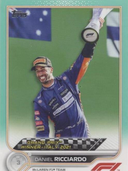 2022 Topps Formula 1 - Grand Prix Winners Daniel Ricciardo #164 Aqua ...