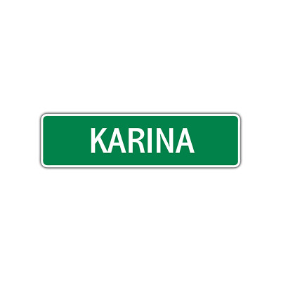 Karina Girls Name Letter Printed Label Art Decor Novelty Aluminum Metal ...