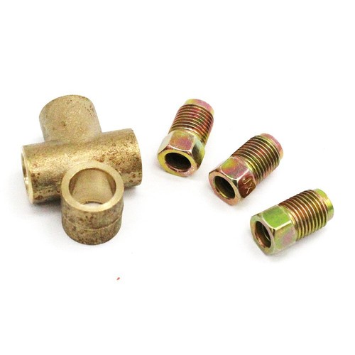 Brake Pipe Unions 10mm X 1mm 3 Way Copper Distributor For 3/16" Brake ...