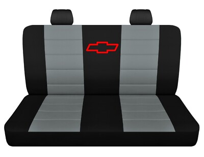 1992-2003 Chevy S10 Front Bench Seat Covers Black Gray with design ...