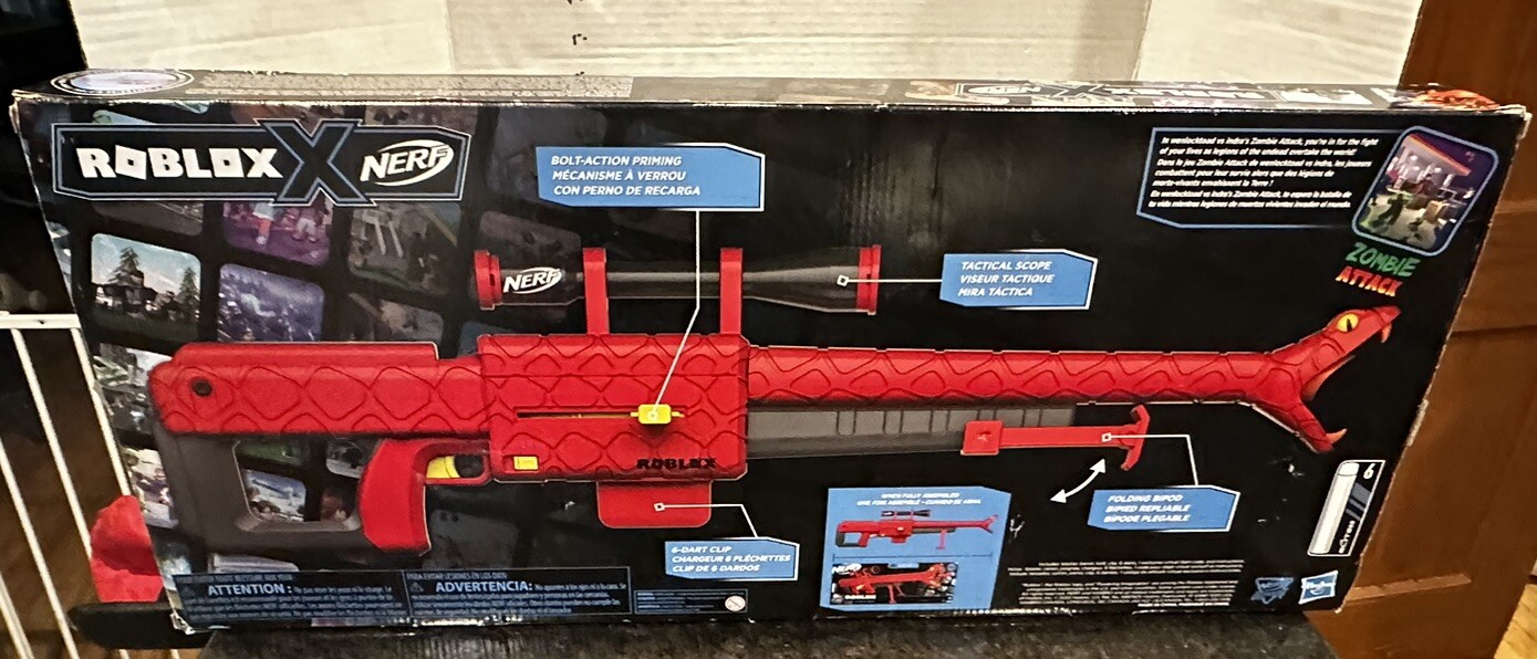 Nerf Roblox Zombie Attack: Viper Strike Nerf Sniper-Inspired Blaster ...