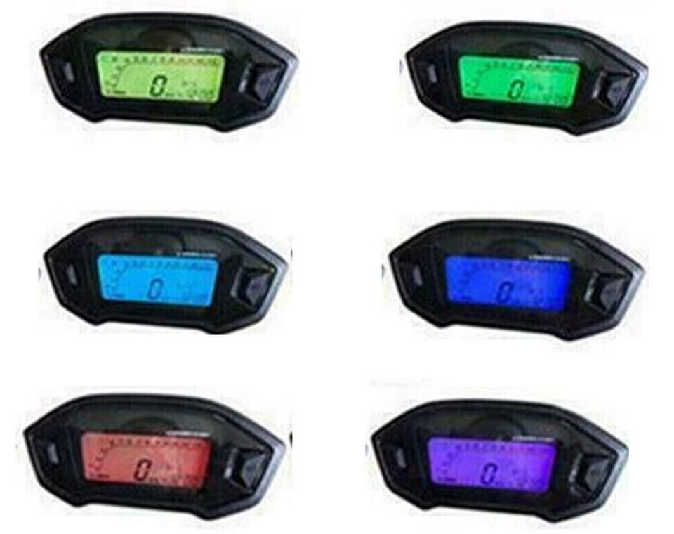 Universal Motorcycle Odometer Speedometer Digital LCD Backlight ...