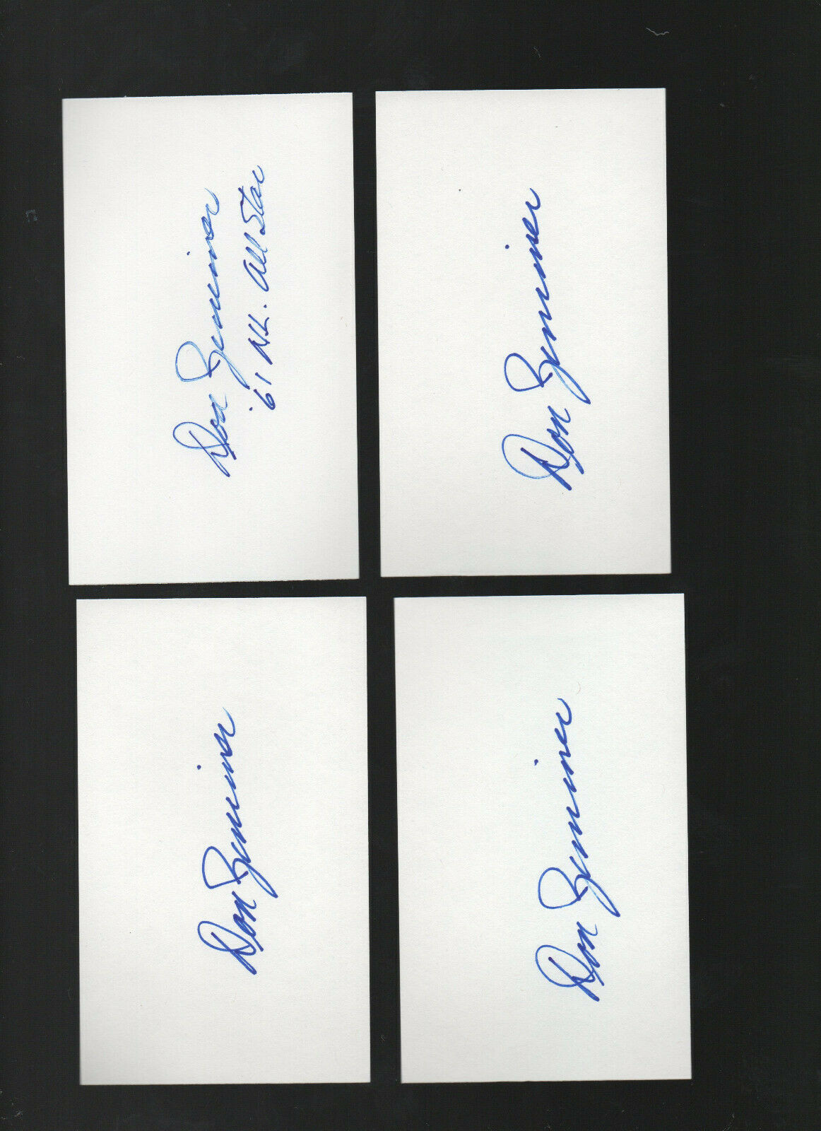 (1) DON ZIMMER AUTOGRAPHED/AUTO/SIGNED INDEX CARD | eBay