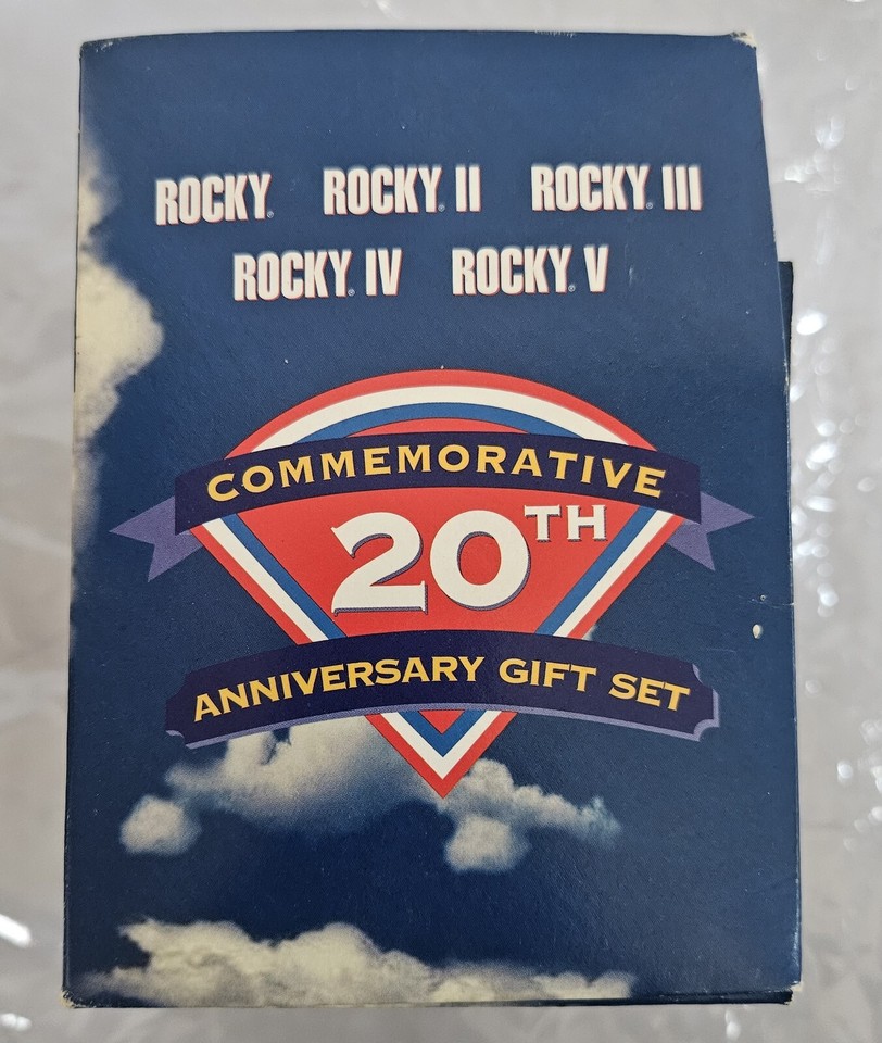 Rocky VHS Collection 1 Through 5 - 20th Anniversary Movie Gift Set Box ...