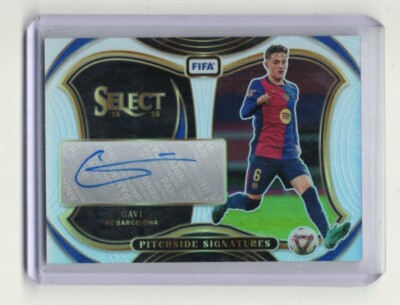 2024-25 Select FIFA Soccer Gavi Pitchside SILVER PRIZM AUTO AUTOGRAPH ...