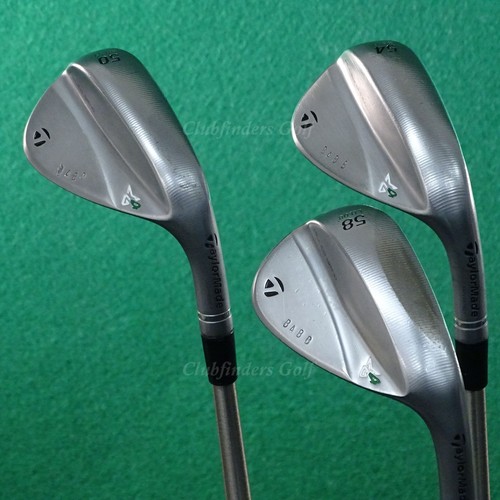 TaylorMade Milled Grind 4 MG4 Chrome 50° Gap, 54° Sand & 58° Lob Wedges ...