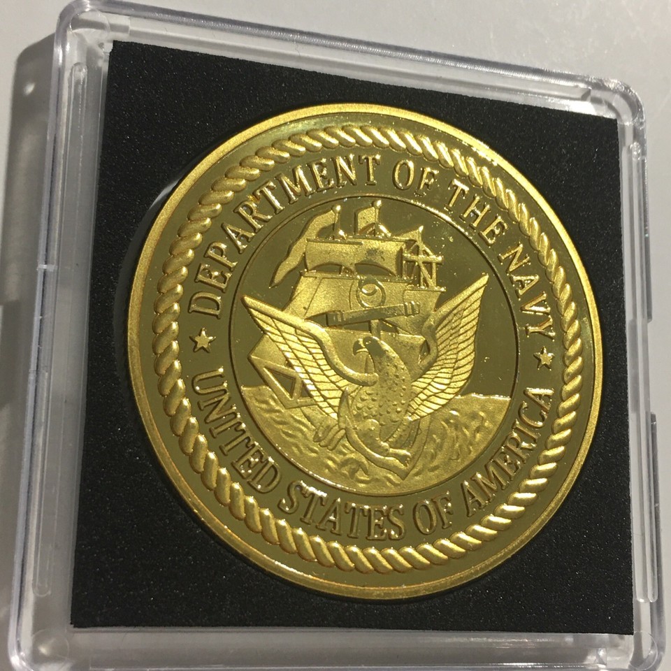 CHALLENGE COIN US Navy-USN-USS JOHN C. STENNIS CVN-74 W/2X2 ST CASE! | eBay