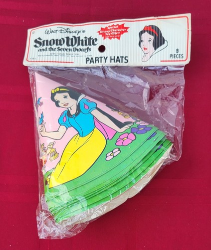 SEALED Vintage 1970's Walt Disney's Snow White Party Hats (8 Per Pack ...