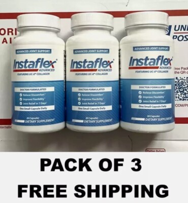 Lot of 3 Instaflex Advanced Joint Support Supplement 30 Capsules New ...