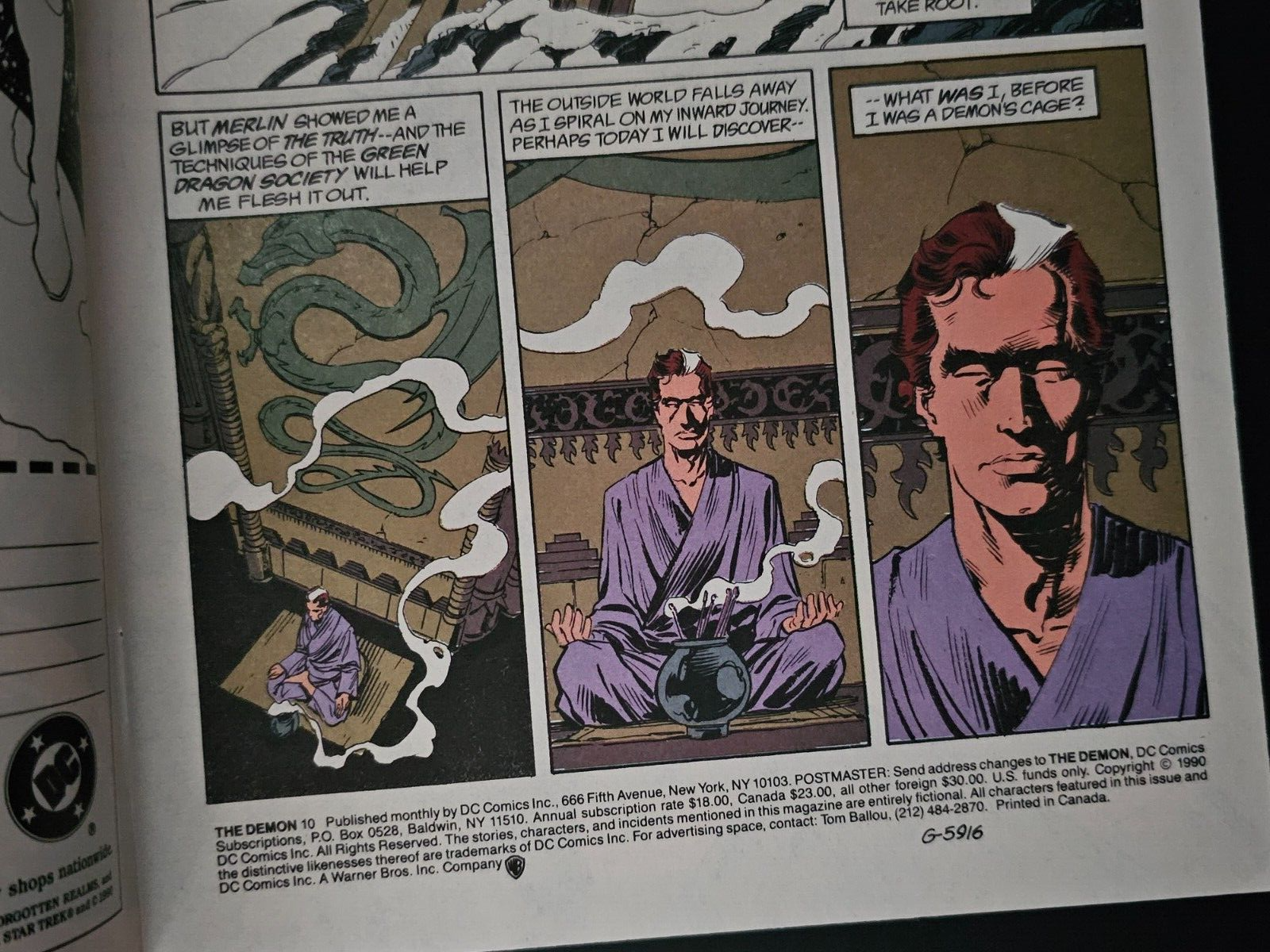 The Demon DC Comics 1991 Alan Grant Val Semeiks Jack Kirby No. 10 ...