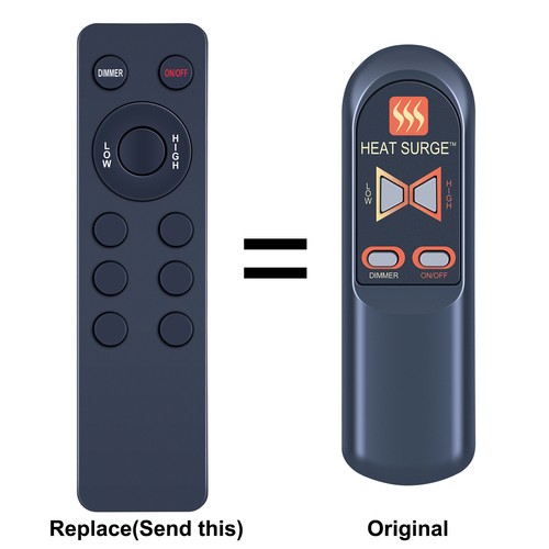 Replacement Remote Control For Heat Surge Electric Fireplace Heater ...
