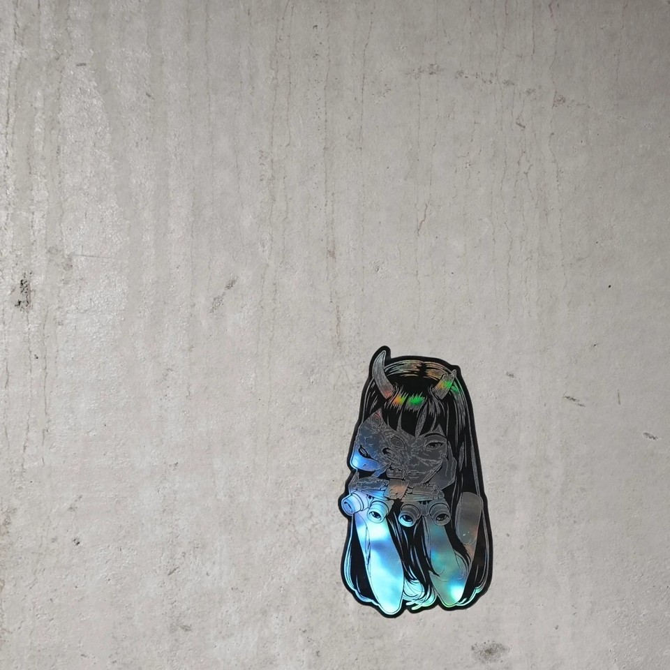 White Phosphor Succubus Sticker Slap HOLOGRAPHIC | eBay