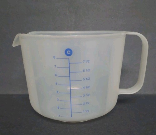 Tupperware 8 Cup Pitcher Batter Bowl Blue Mix N Store 1629E NO LID 64 ...
