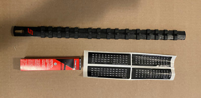 Snap-On Twist Lock Socket Rail 1/4" (Gloss Black) 15 socket organizer ...