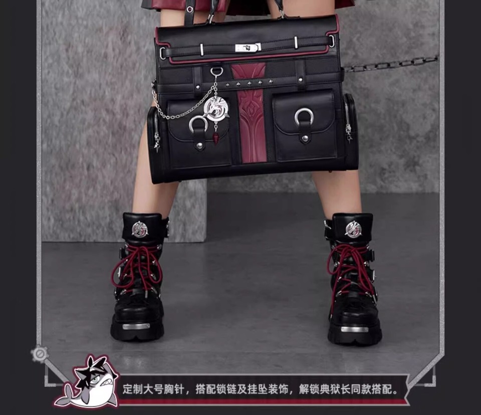 Official Genshin Impact Wriothesley Theme Black Backpack Handbag Bag ...