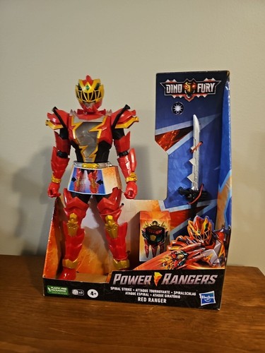 Red Ranger Dino Fury Spiral Strike Power Rangers Light Up Spin Hasbro ...
