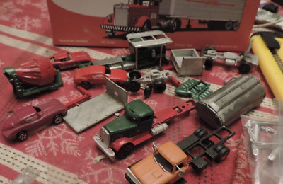 HO SCALE CAR & TRUCK LOT FOR TRAIN SET UP ULRICH MODELS METAL & PLASTIC ...