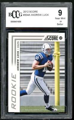 Andrew Luck Rookie Card 2012 Score #304A BGS BCCG 9 | eBay