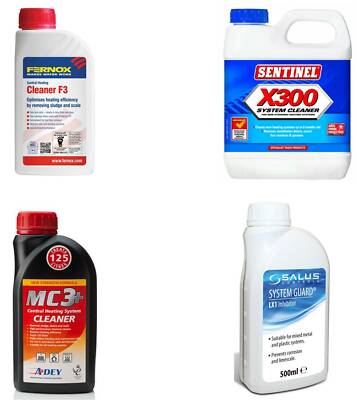 Fernox F3 Sentinel X300 Adey MC3+ Salus LX1 Central Heating Cleaner ...