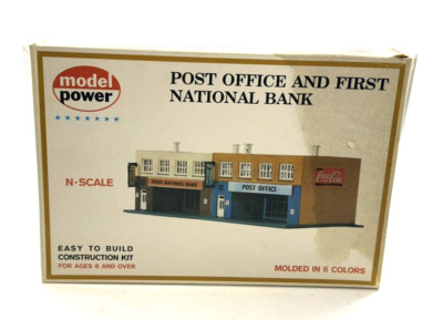 N Scale Model Power Post Office & 1st National Bank Building Kit ...