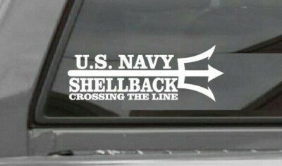 UNITED STATES NAVY SHELLBACK CROSSING THE LINE Vinyl Decal Sticker | eBay