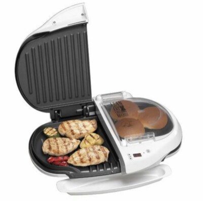 George Foreman Grill Double Knockout Twin Grilling Machine Model No ...