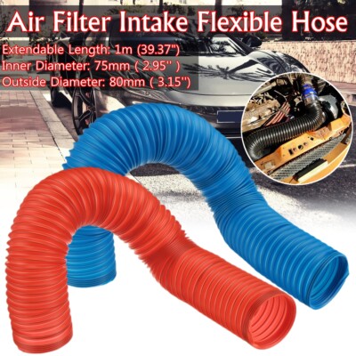 3" Inlet Air Intake Hose Ducting Flexible Tube Car Air Filter Engine ...