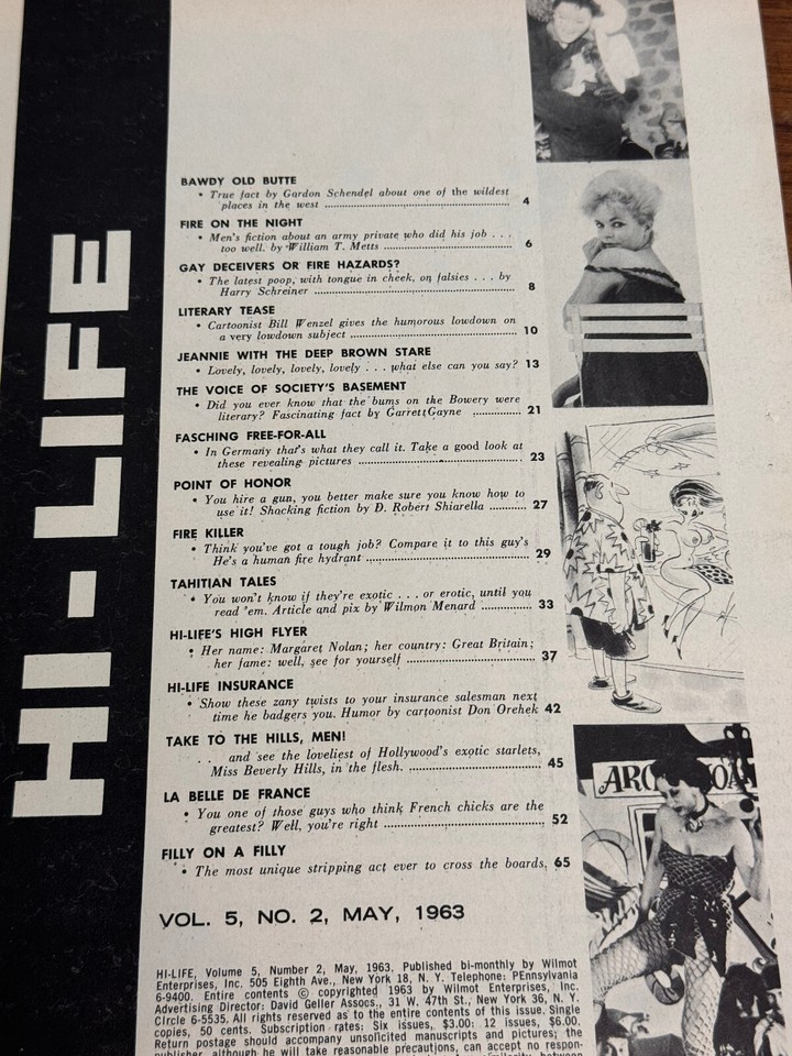 May 1963 Hi Life Magazine | eBay
