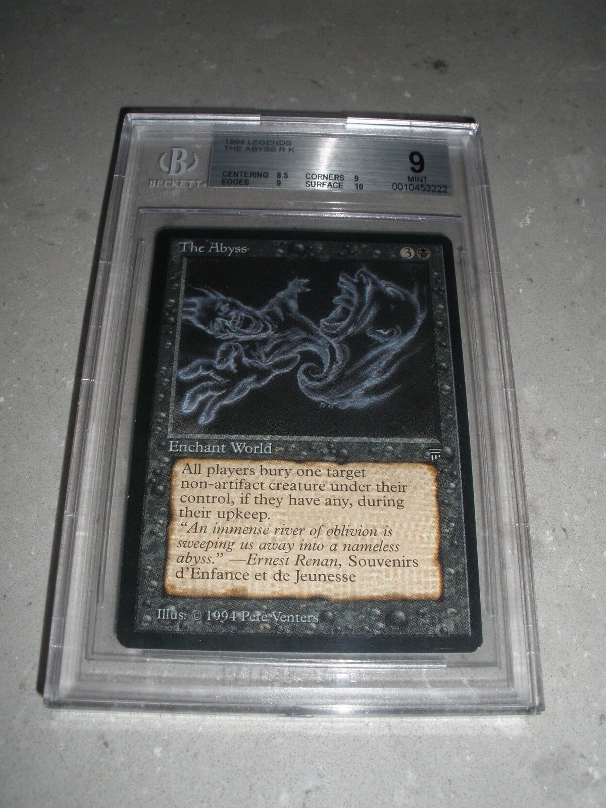 MTG Magic BGS 9 The Abyss x1 (8.5, 9, 9, 10) English Legends Mint ...
