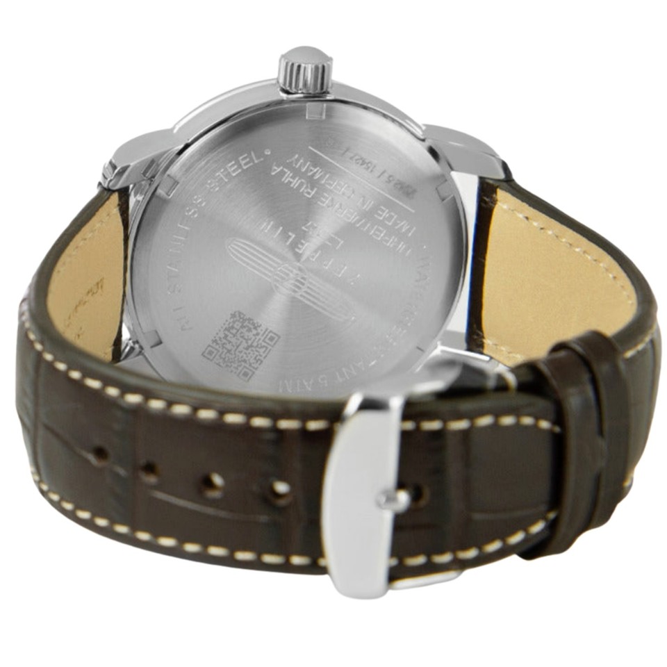 Zeppelin 7642-5 LZ127 Graf Zeppelin Dual Time Beige Dial Men's Watch | eBay