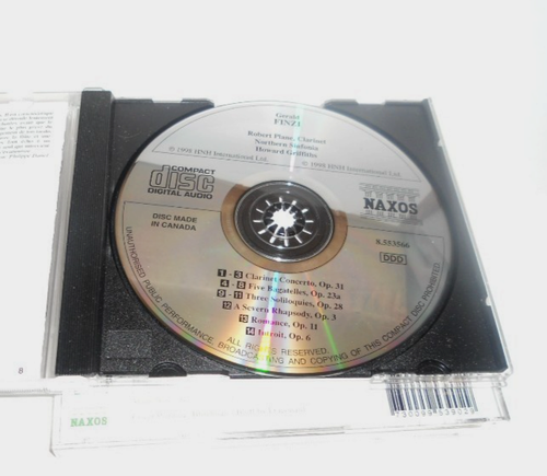 NAXOS 3 CD LOT: Finzi Clarinet Concerto/Mozart Clarinet Quintet/Debussy ...