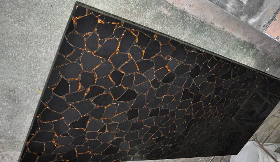 Black Obsidian Crystal Stones Dining, Kitchen Countertop ,Obsidian ...