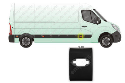 For Renault Master Plastic Protective Side Moulding Strip Door Trim O/S ...