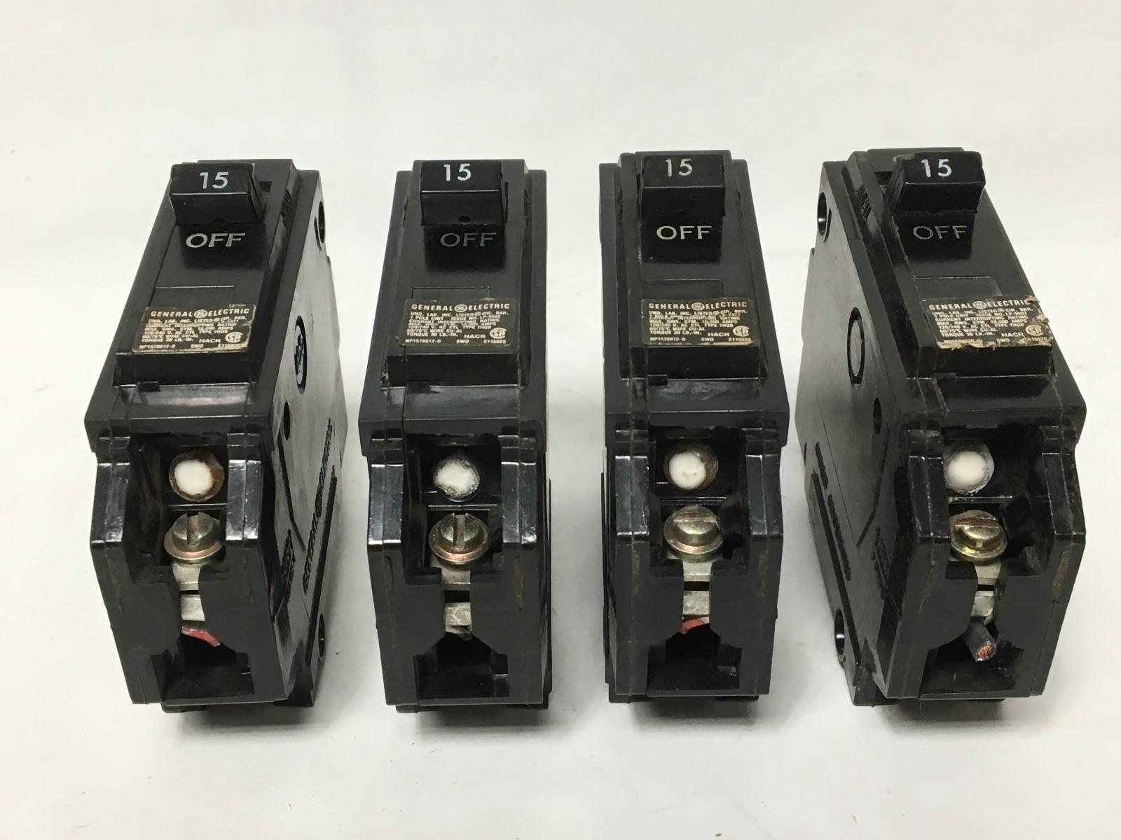 4 Pc GE General Electric THQB1115 Circuit Breaker 1P 15A 120/240V THQB ...