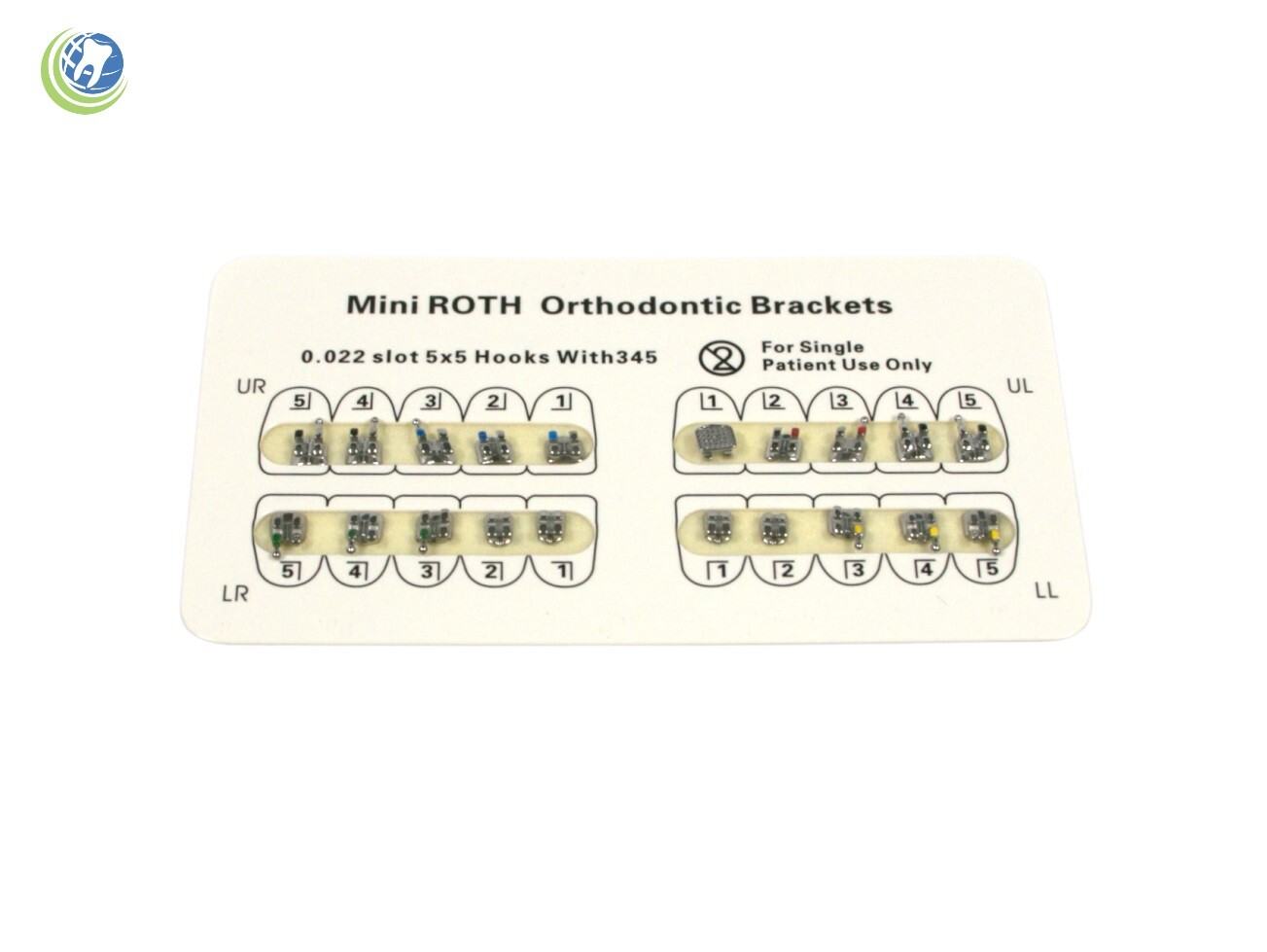 1 Dental Orthodontics Mini Roth Brackets for Braces Slot 0.022 Hooks ...