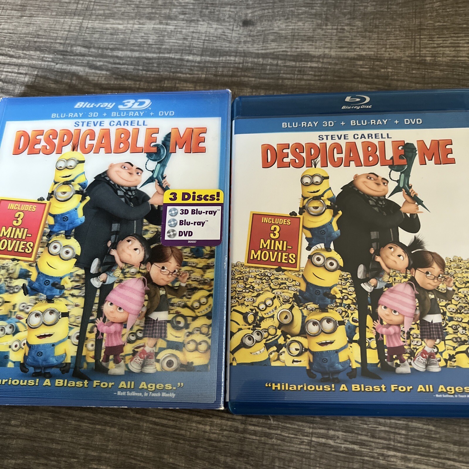 Despicable Me (Blu-ray/DVD, 2012, 3-Disc Set, 3D)no 3D Disc Please Read ...
