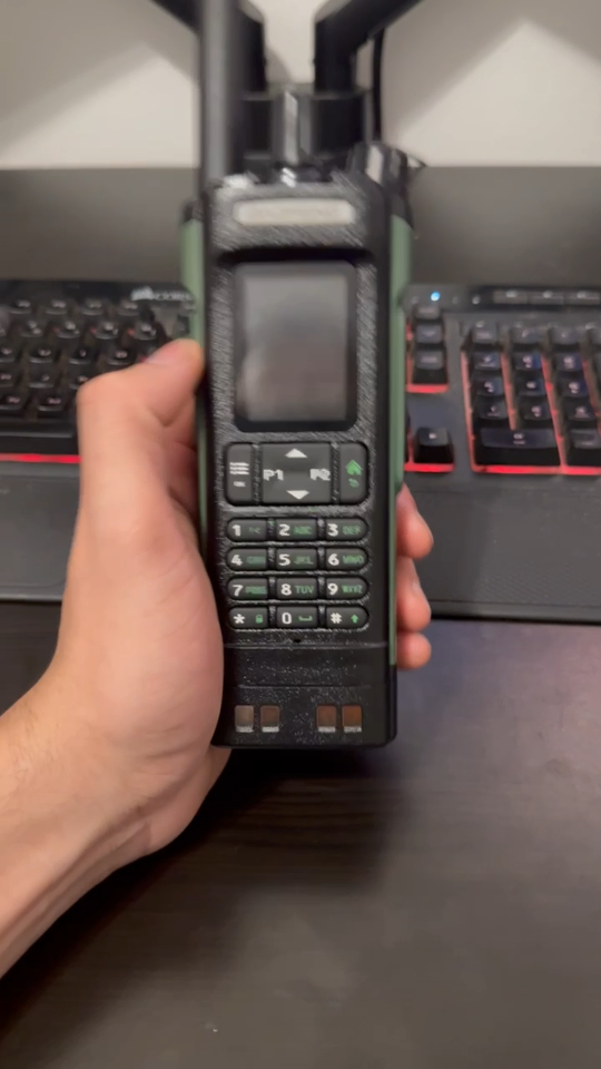 Baofeng DM-32 8W GPS Encryption All Black UHF VHF NOAA FM AM Dual Mode ...