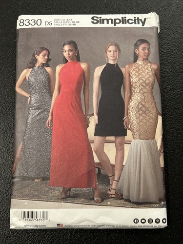 Simplicity Sewing Pattern 8330 Dress Misses Size 4-12 UNCUT | eBay