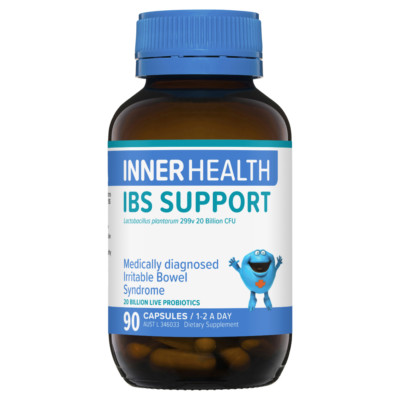 Inner Health IBS Support 90 Capsules Live Probiotic for Irritable Bowel ...