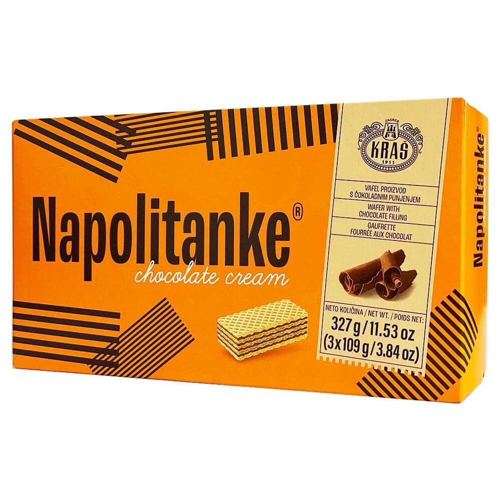 (EUR 10,98/kg) Waffeln Napolitanke Kras mit Schokoladenfüllung 327g ...
