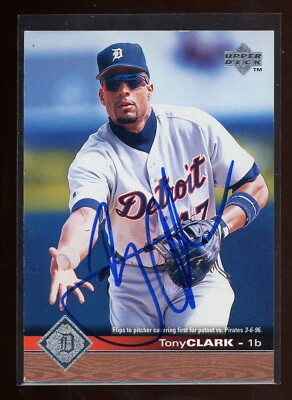 1997 Upper Deck TONY CLARK Signed Card autograph auto TIGERS YANKEES | eBay