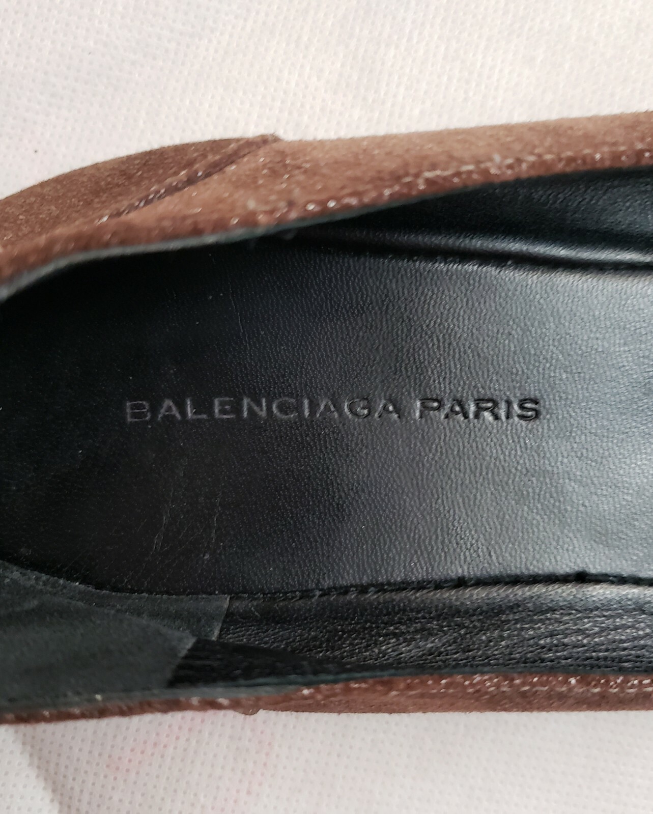 Balenciaga Arena Ballet Flats Studded Metallic Suede … - Gem