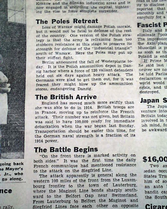 World War II Begins Blitzkrieg NAZIS Attack Warsaw Poland Falling 1939 ...