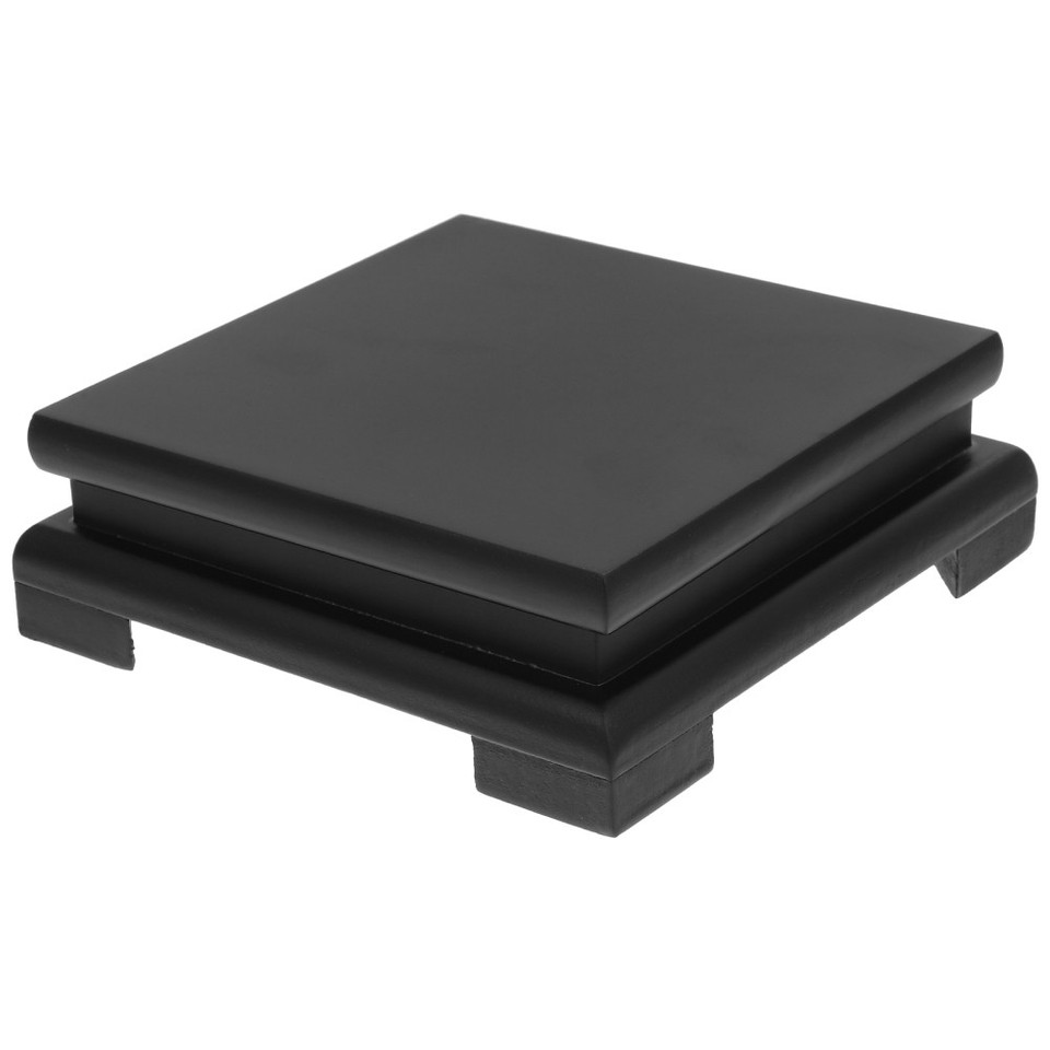 Solid Wood Crafts Ornaments Stand Home Decor Asian Display Riser Base ...