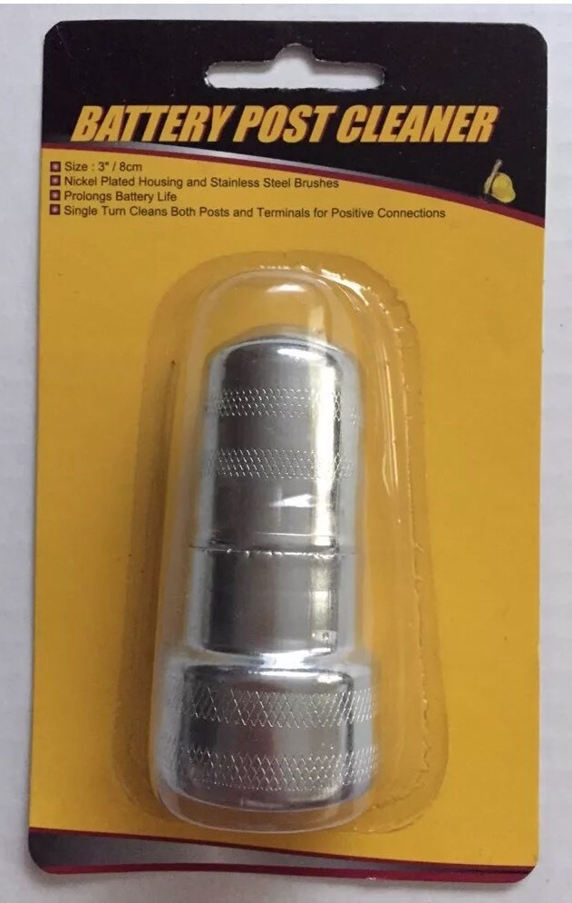 Battery Terminal Post Cleaner 2 Piece Tool Wire Brush New | eBay