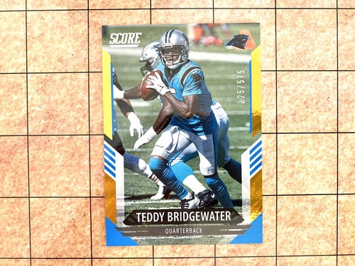2021 Score Football Teddy Bridgewater #197 Lava Parallel #/575 Carolina ...
