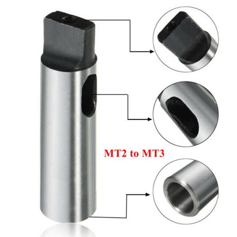 PRACTICAL Morse Taper Adapter For Lathe Milling MT2 To MT3 Taper Shank ...